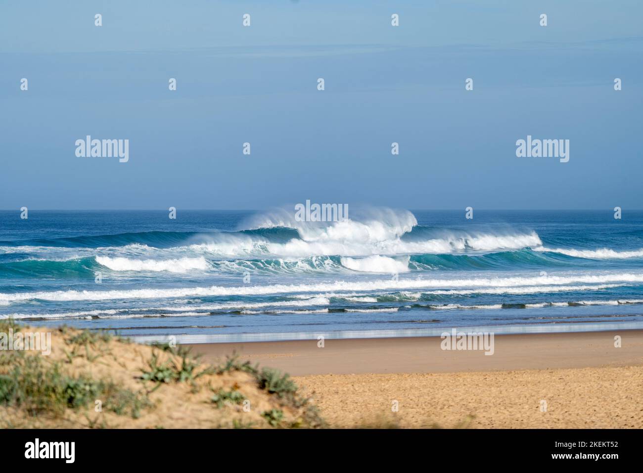 Perfect wave in the ocean surf background Stock Photo - Alamy