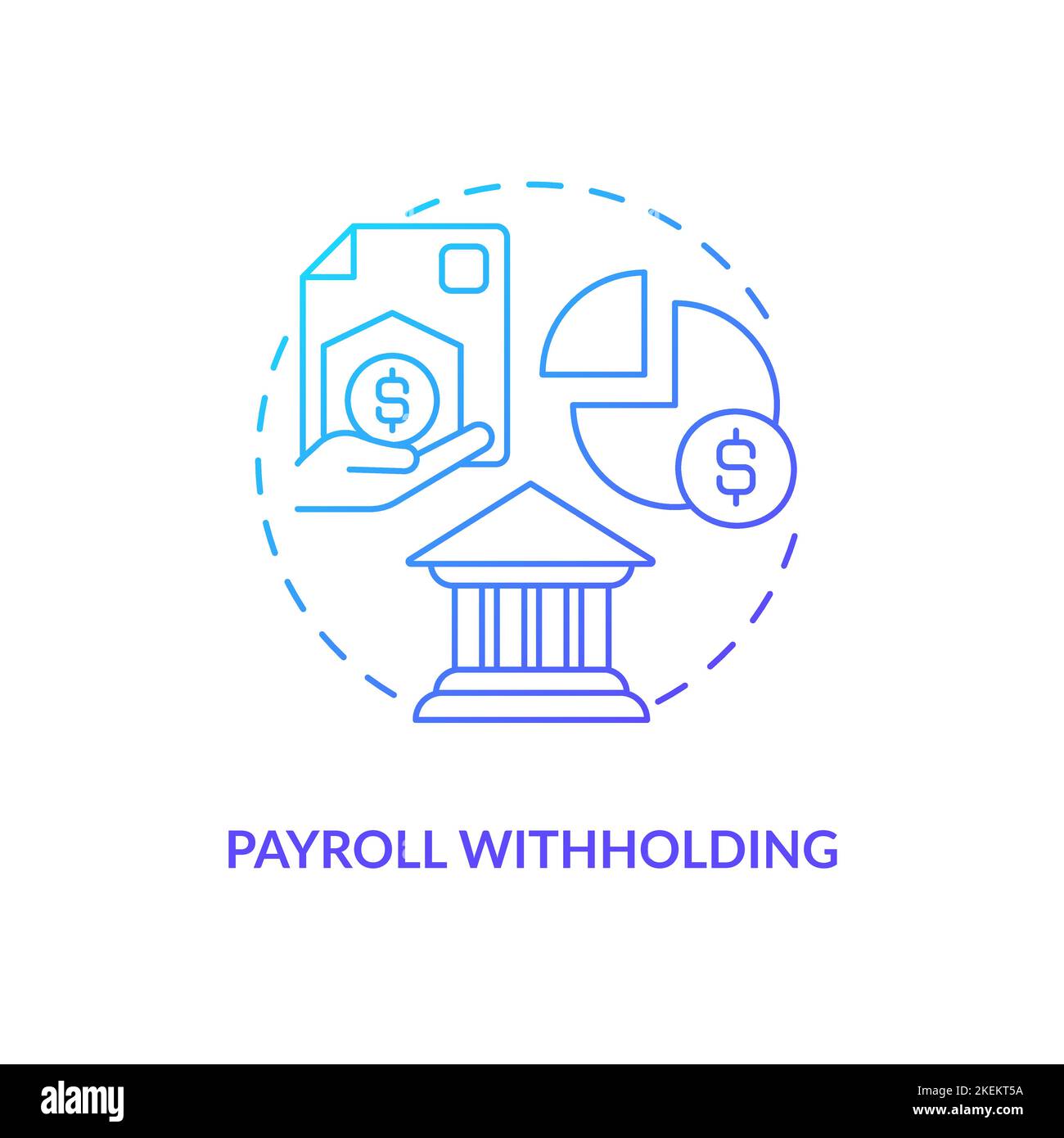 Payroll withholding blue gradient concept icon Stock Vector Image & Art ...
