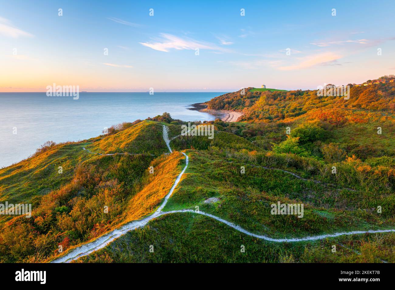 Overlooking the Warren Country Park; a dramatic landscape formed by ...