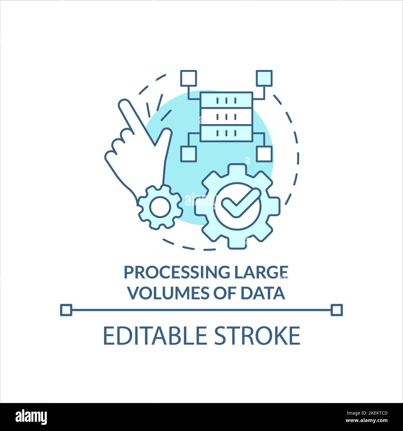 Processing large volumes of data turquoise concept icon Stock Vector ... Processing large volumes of data turquoise concept icon Stock Vector ...