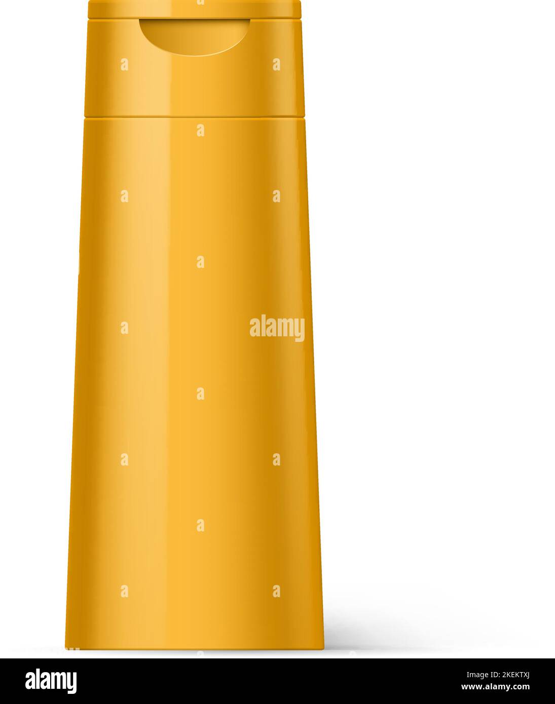 Yellow Plastic Bottle of Shampoo Packaging Isolated at White Background ...