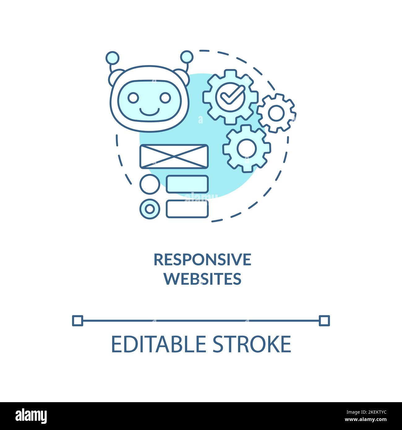 Responsive websites turquoise concept icon Stock Vector Image & Art - Alamy