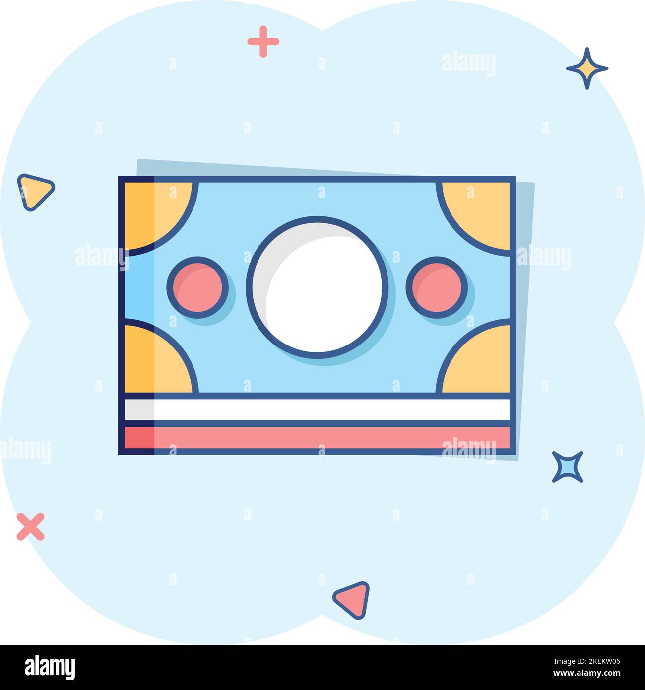 Dollar currency banknote icon in comic style. Dollar cash cartoon ...