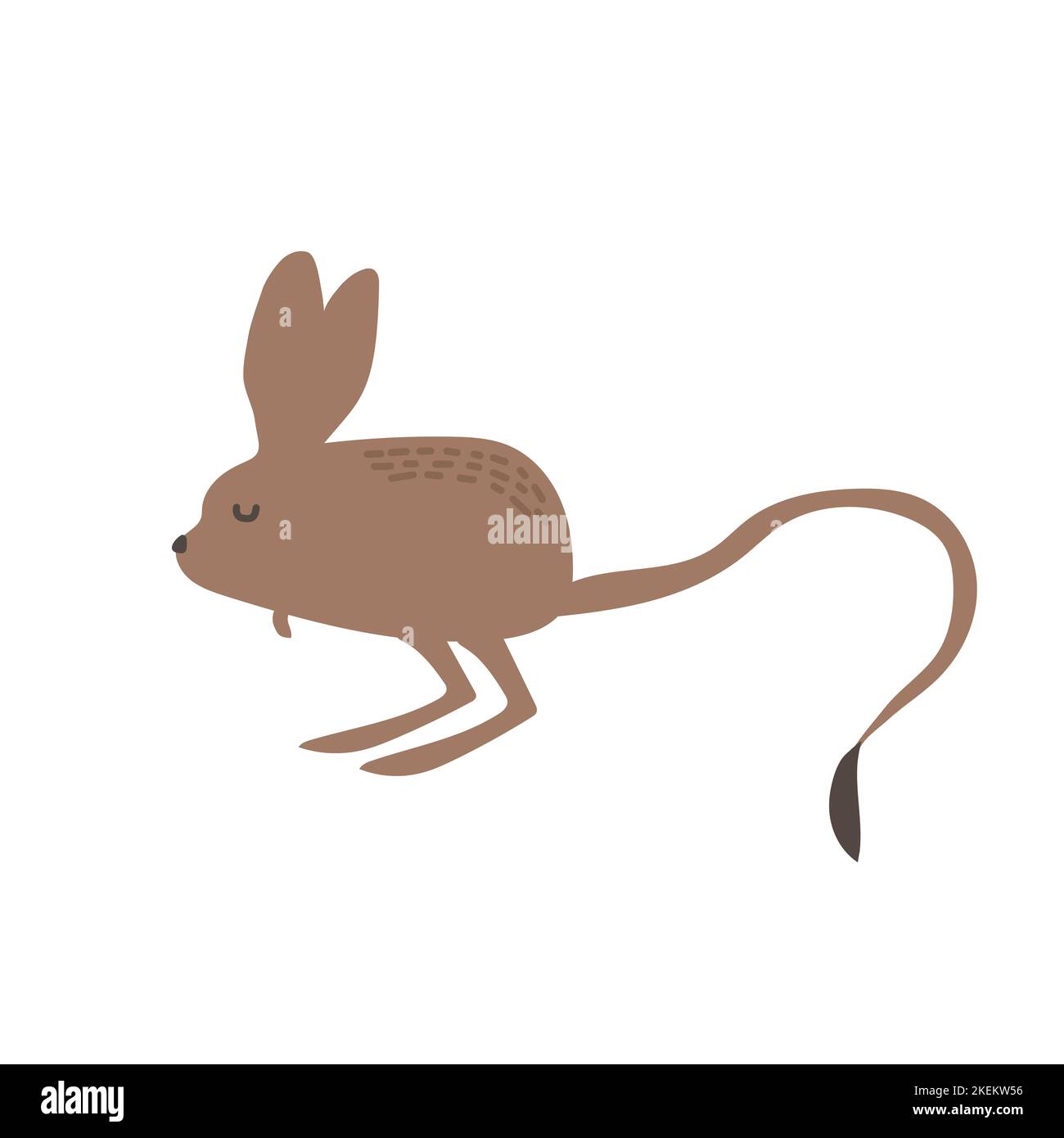 Jerboa in cartoon style for children postcards, posters and other in ...
