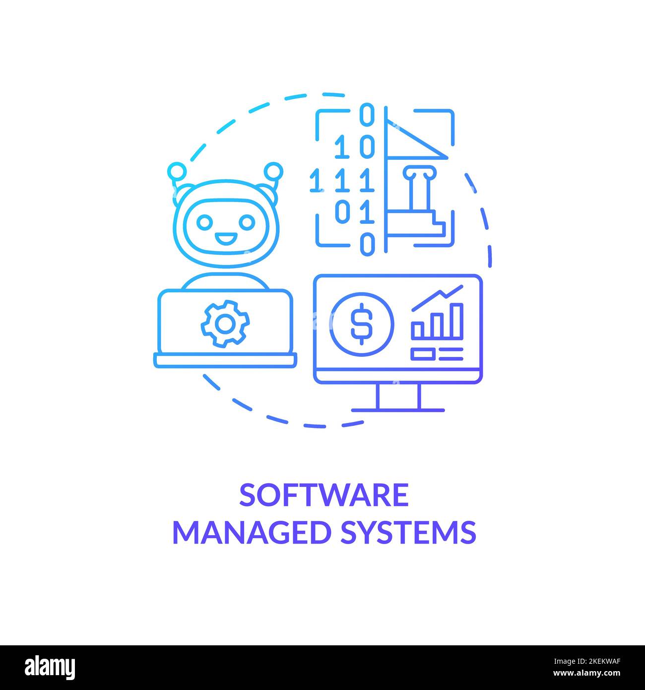 Software managed systems blue gradient concept icon Stock Vector Image ... Software managed systems blue gradient concept icon Stock Vector Image ...