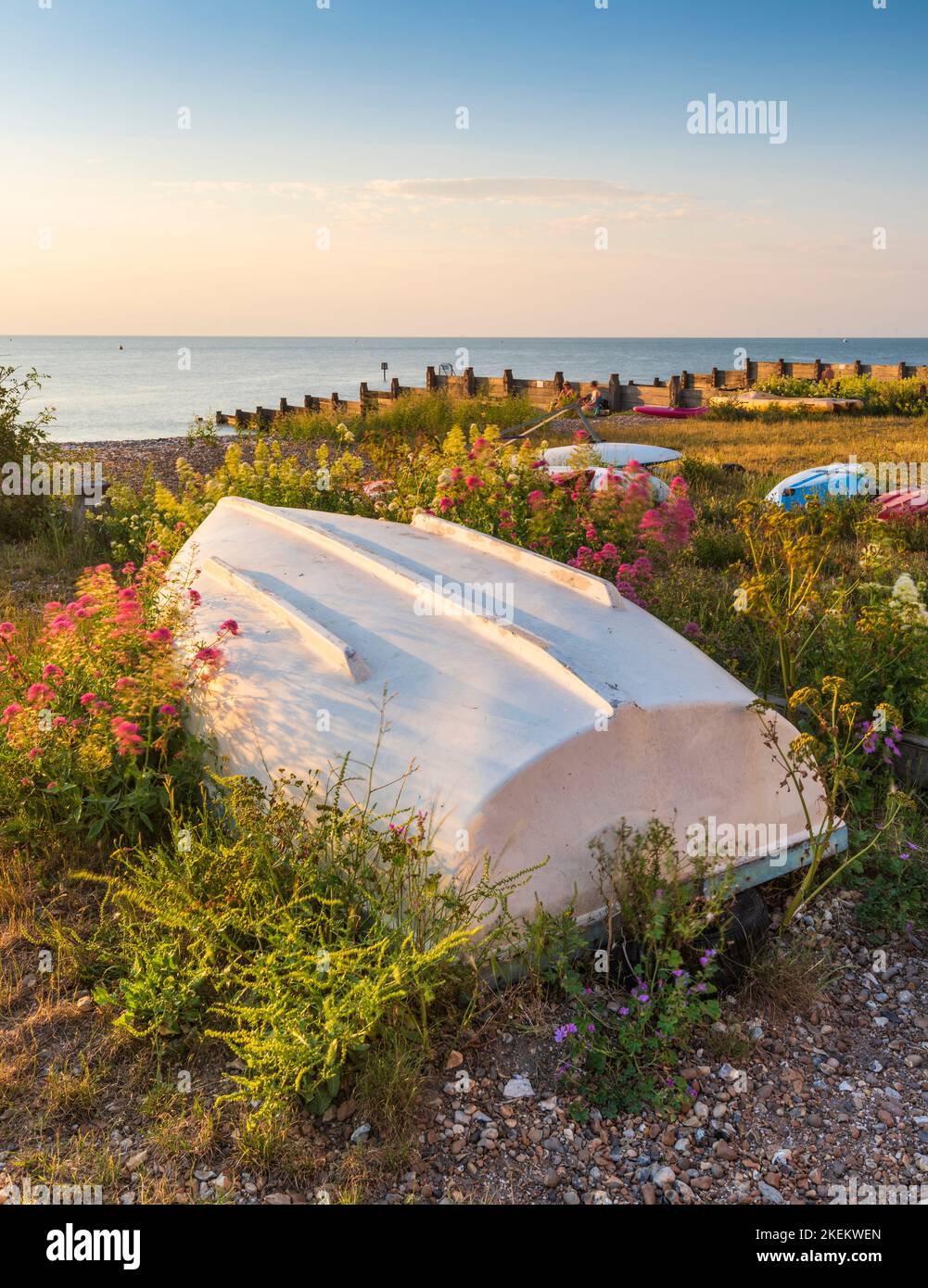 Sunset on the North Kent Coast at Whitstable Stock Photo - Alamy