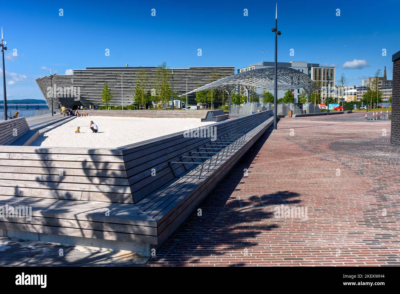 The Dundee Urban Beach with the V&A museum and the Tay Whale sculpture ... The Dundee Urban Beach with the V&A museum and the Tay Whale sculpture ...