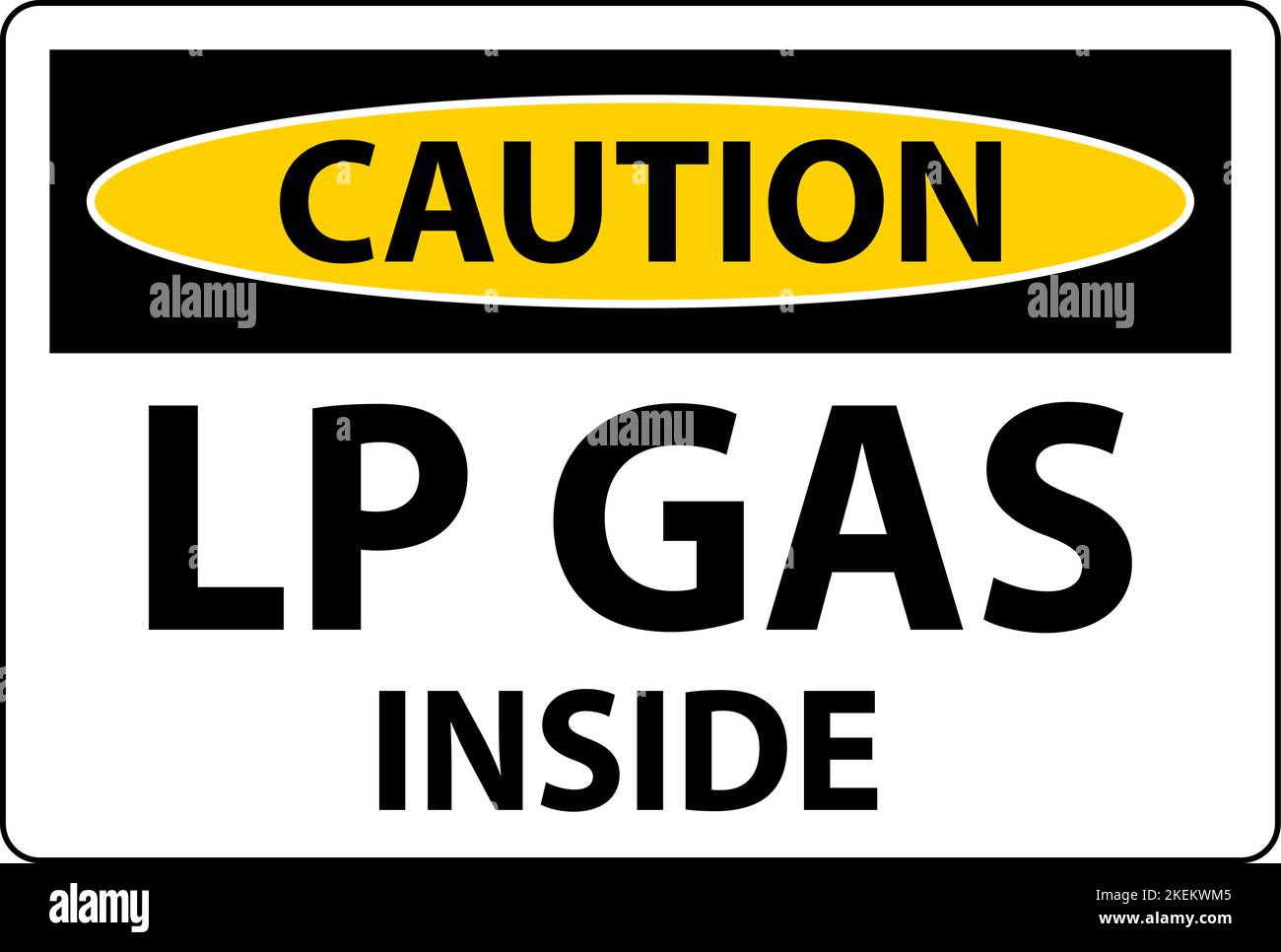 Caution Sign LP Gas Inside On White Background Stock Vector Image & Art ...