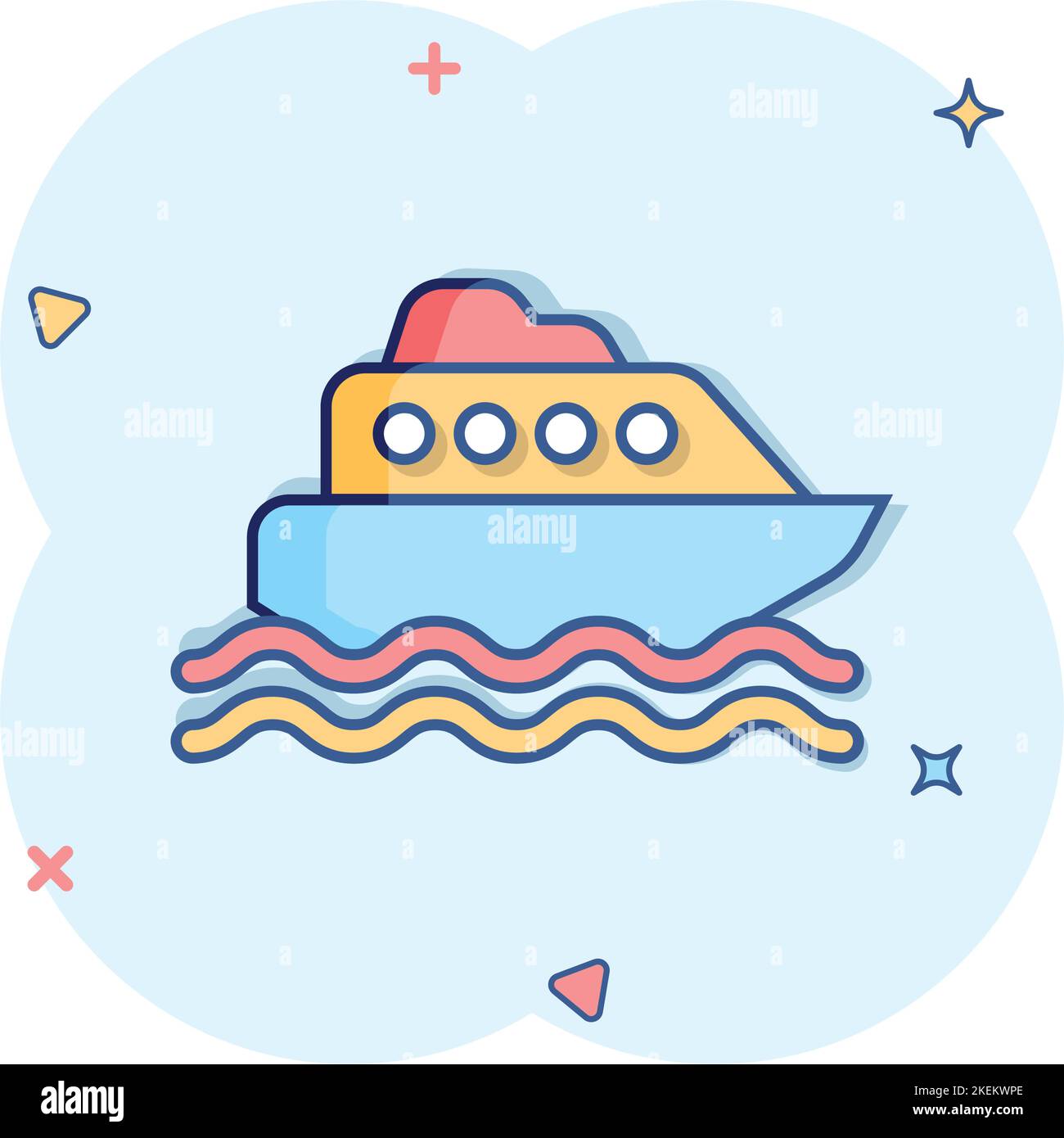 Container ship cartoon illustration hi-res stock photography and images ...
