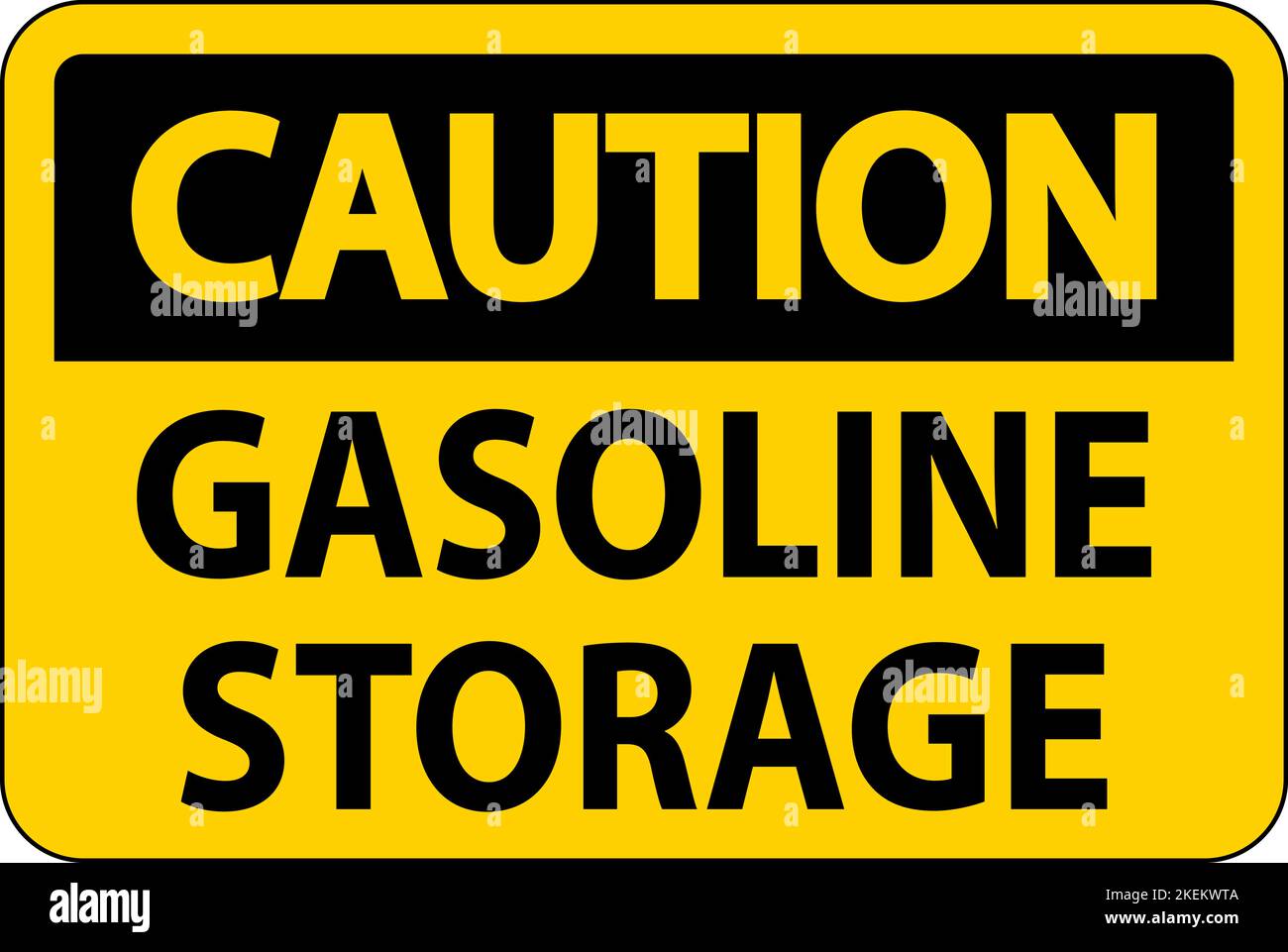 Caution Sign Gasoline Storage On White Background Stock Vector Image ...