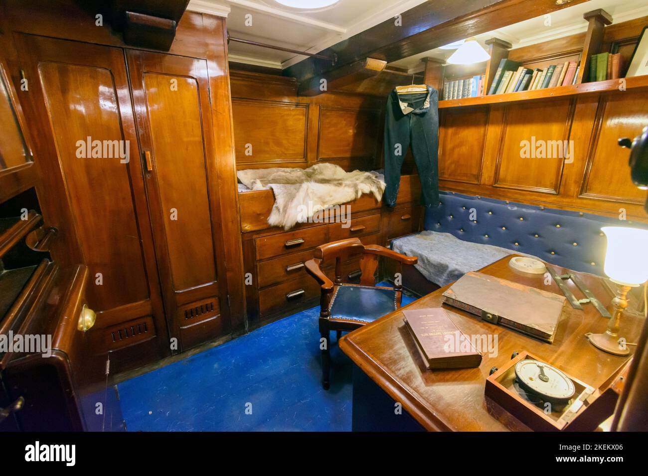 Captain Robert Falcon Scott's cabin on board the RRS Discovery ...