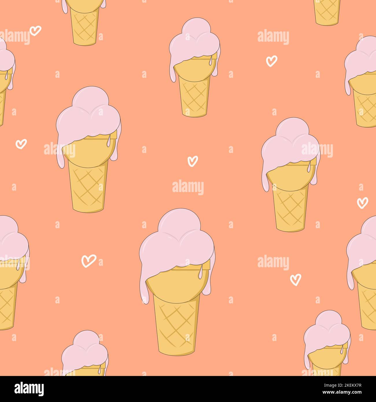 Ice cream cone pattern hi-res stock photography and images - Alamy