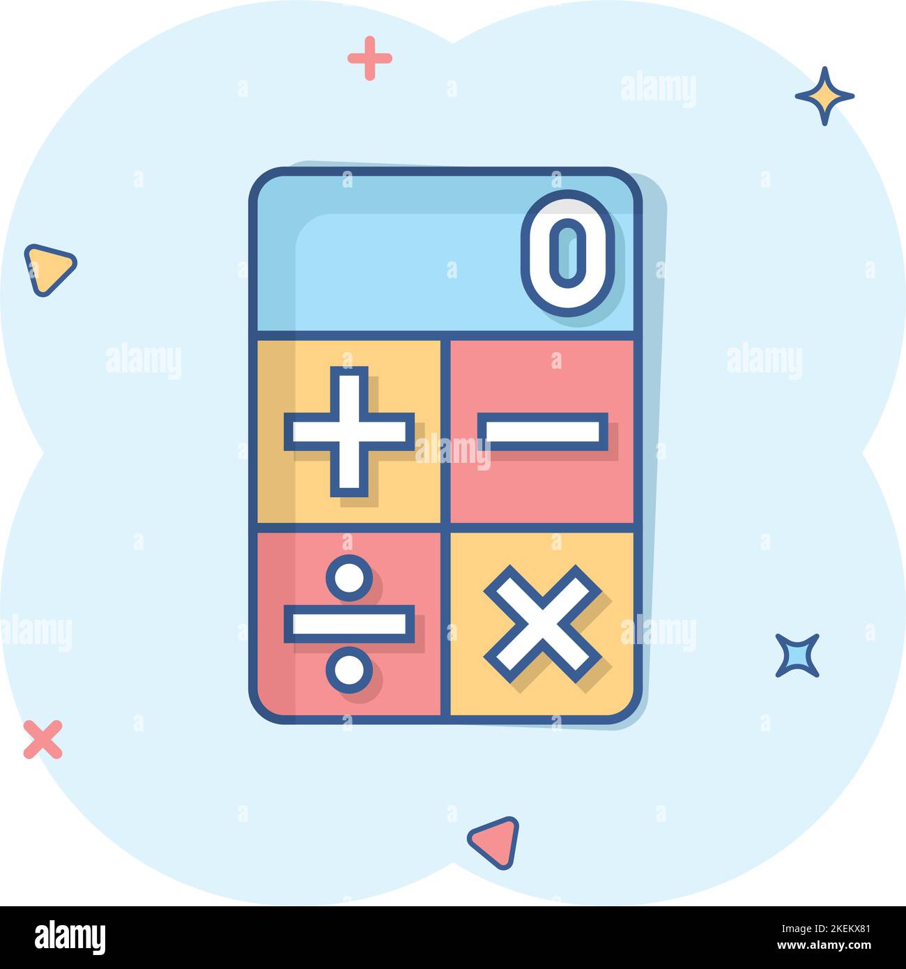 Calculator icon in comic style. Calculate cartoon vector illustration ... Calculator icon in comic style. Calculate cartoon vector illustration ...