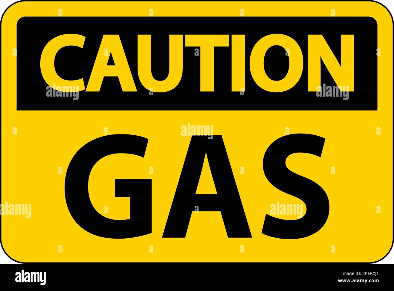 Caution Flammable Sign GAS On White Background Stock Vector Image & Art ...