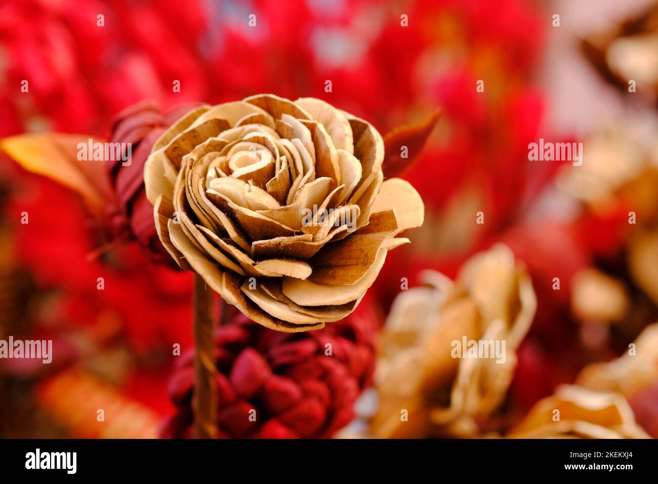 Colorful artificial flowers handcrafted by artisans in India Stock ...