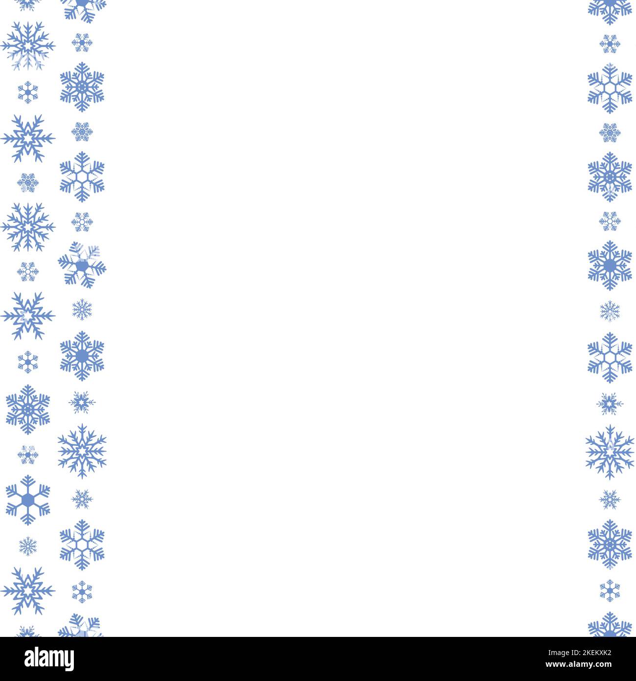 Snowflakes. Seamless vertical border. Repeating vector pattern ...