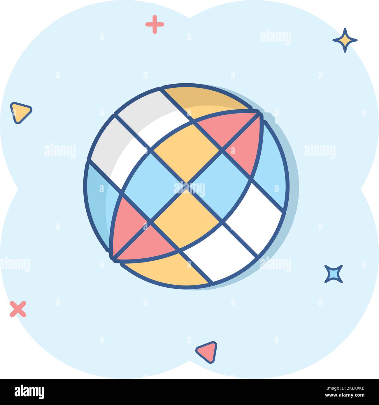 Earth planet icon in comic style. Globe geographic cartoon vector ...