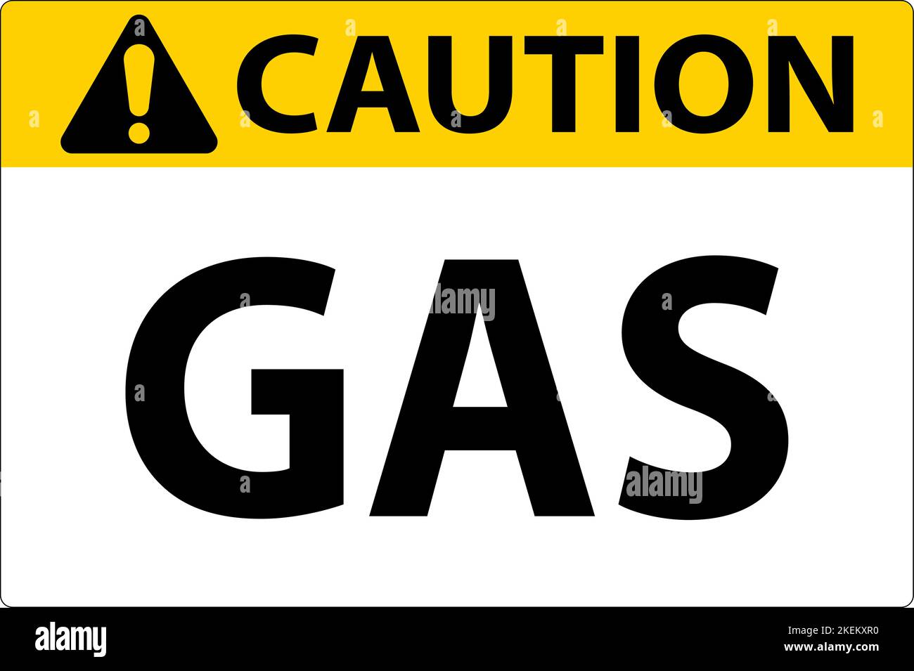 Caution Flammable Sign GAS On White Background Stock Vector Image & Art ...