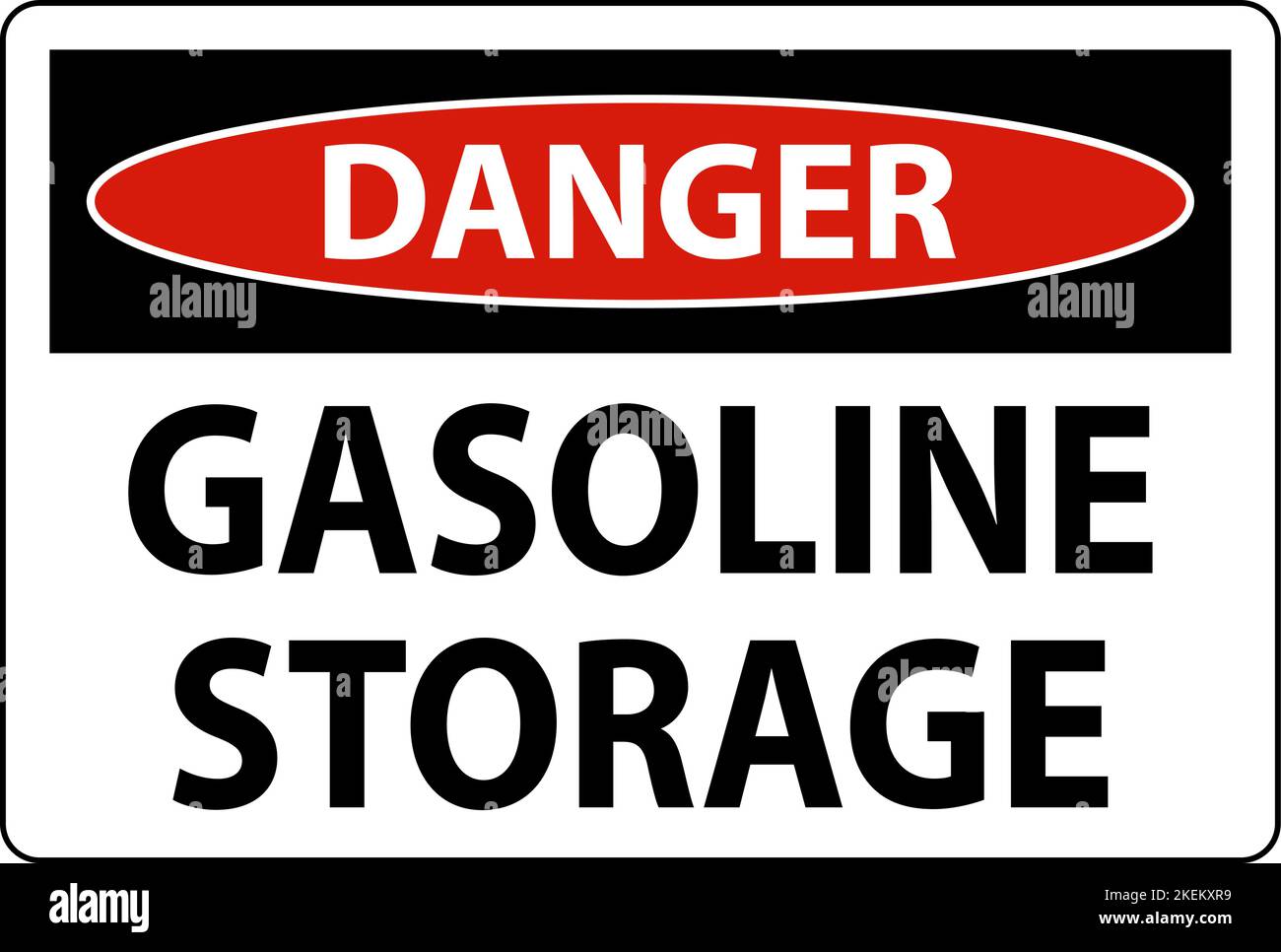 Danger Sign Gasoline Storage On White Background Stock Vector Image ...