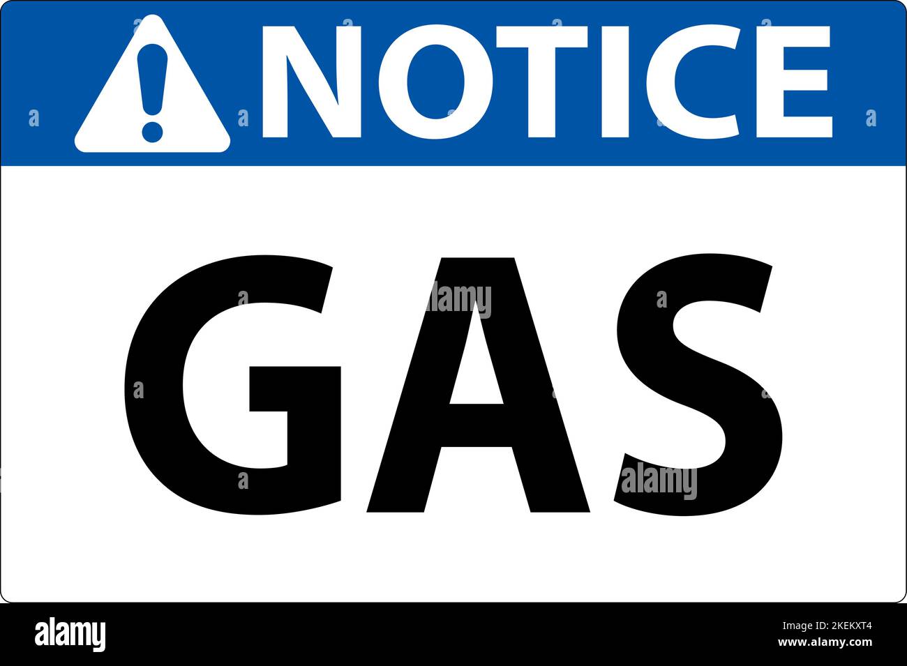 Notice Flammable Sign GAS On White Background Stock Vector Image & Art ...