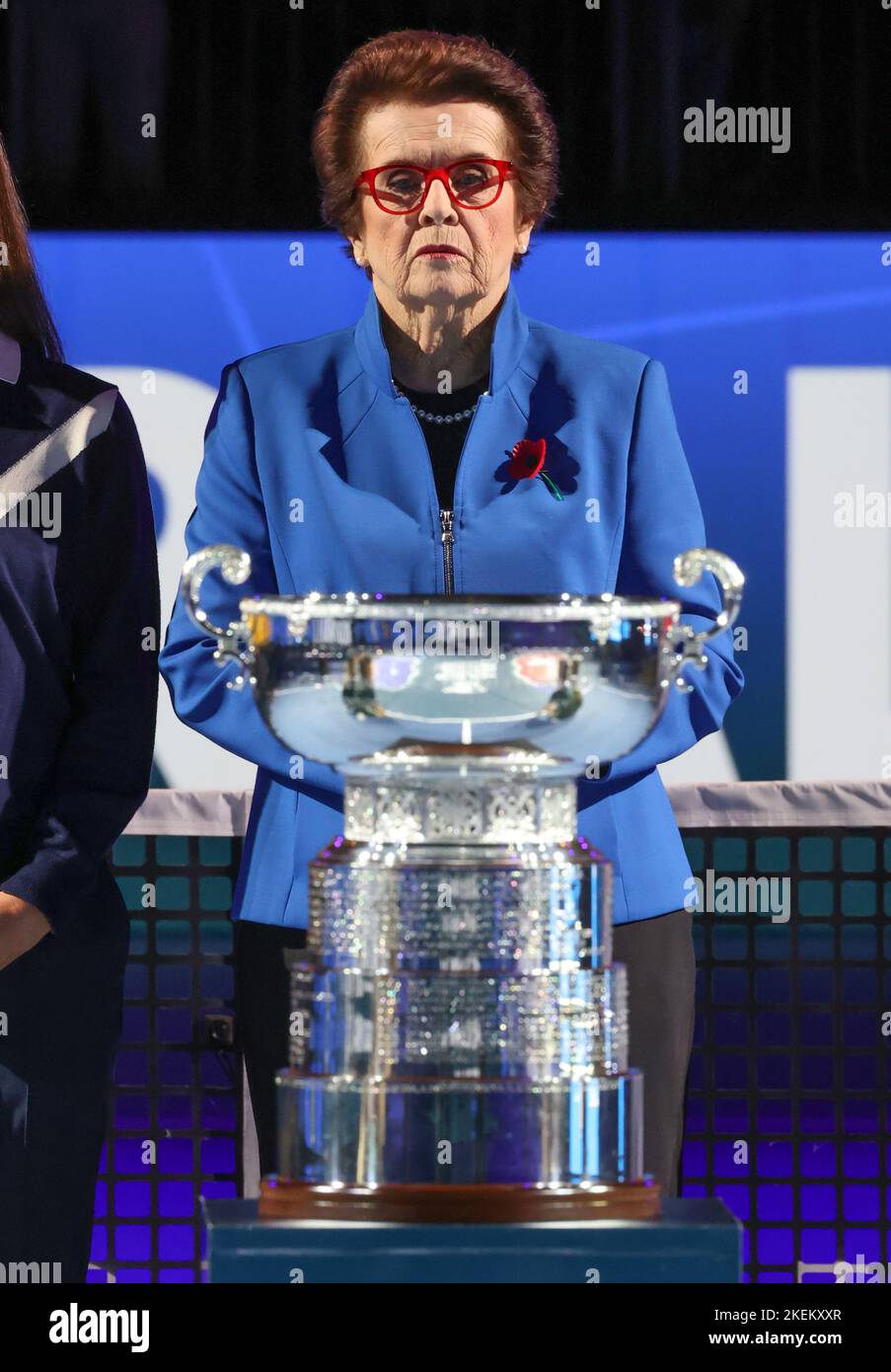 Billy Jean Kingduring the minutes silence before the final of the ...