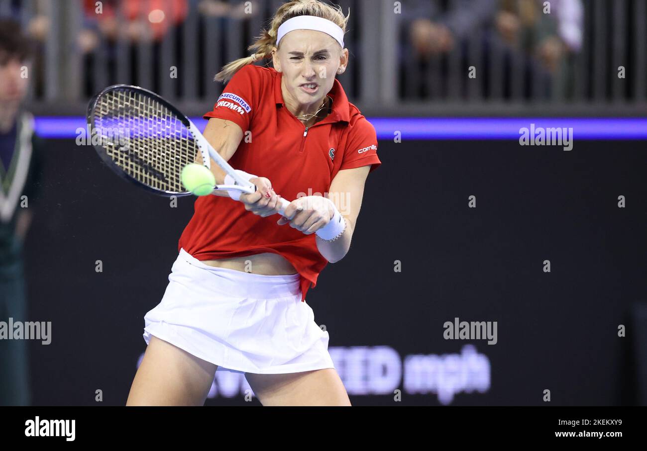 Switzerland's Jil Teichmann during the final of the Billie Jean King ...