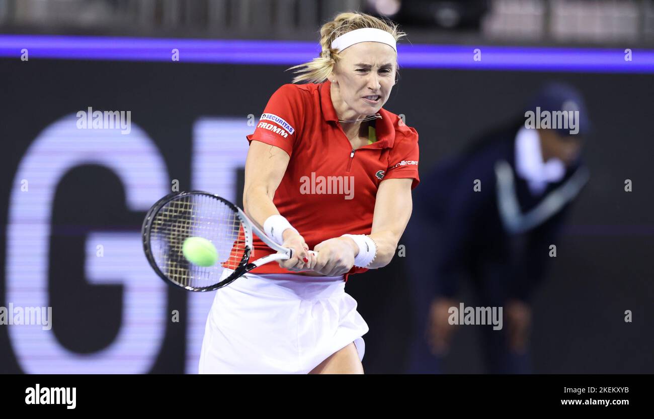 Switzerland's Jil Teichmann during the final of the Billie Jean King ...