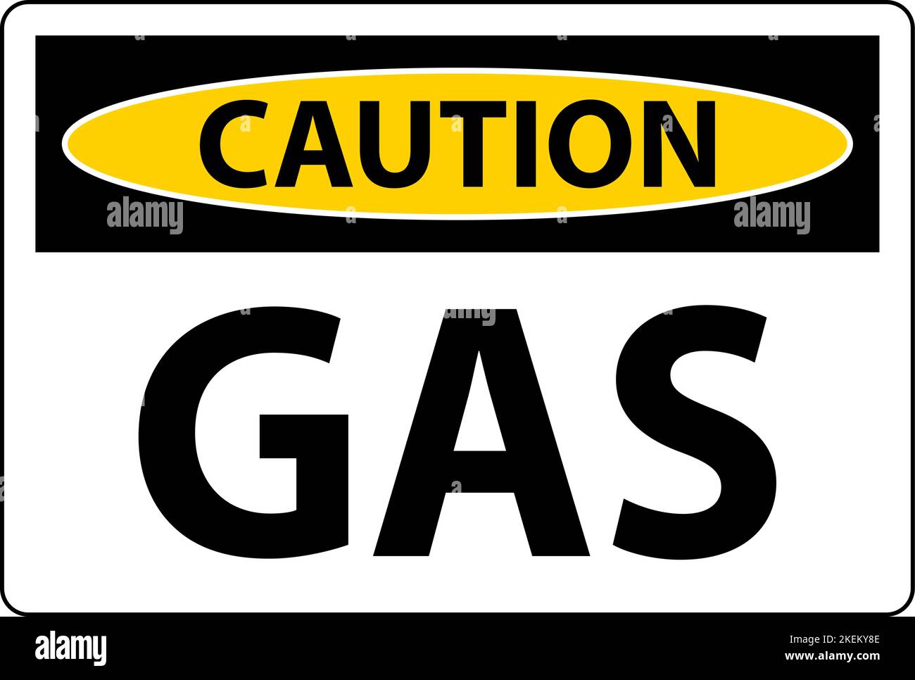 Caution Flammable Sign GAS On White Background Stock Vector Image & Art ...