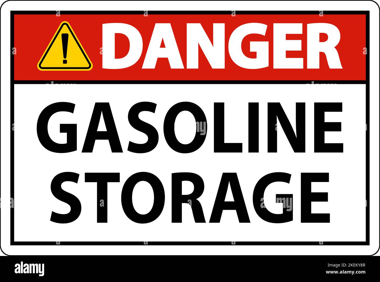 Danger Sign Gasoline Storage On White Background Stock Vector Image ...