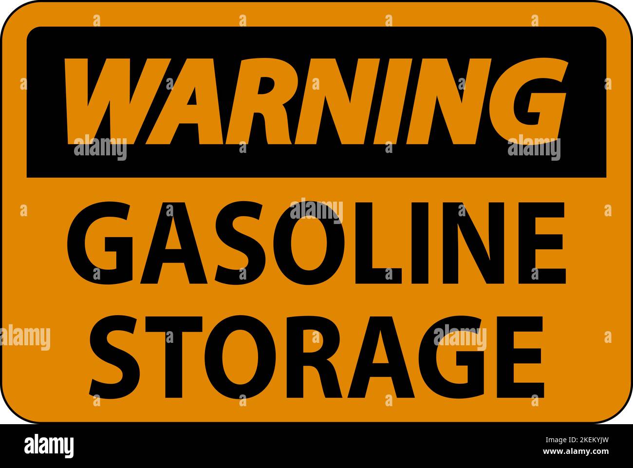Warning Sign Gasoline Storage On White Background Stock Vector Image ...