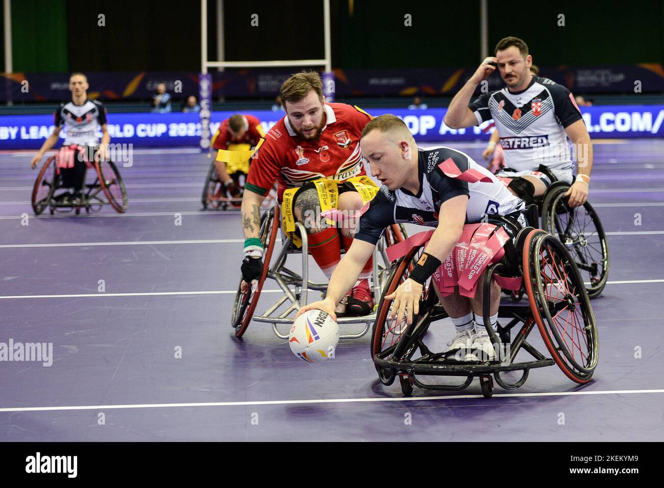 Sheffield, UK. 13th Nov, 2022. Rugby League WheelChair World Cup Semi ...