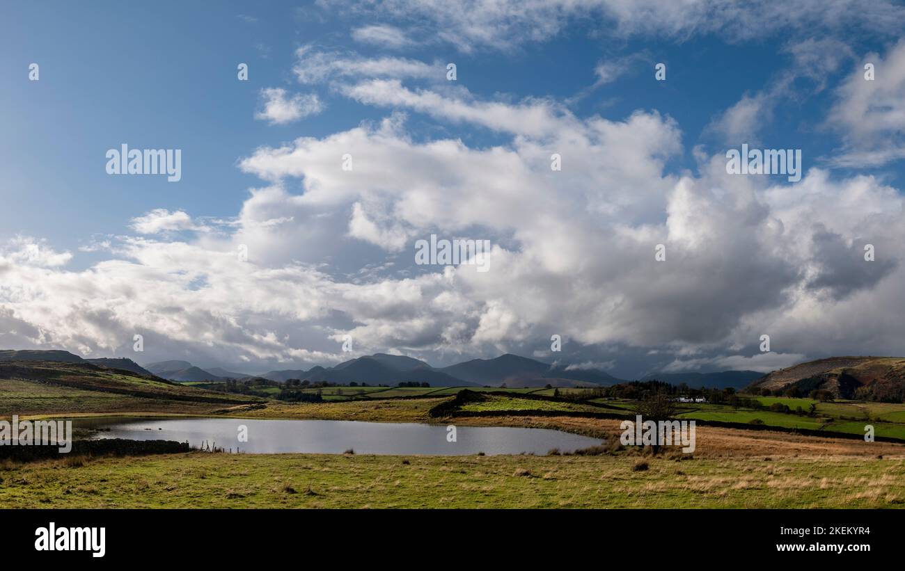 Tewet Tarn, between Keswick and Threlkeld, English Lake District Stock ...