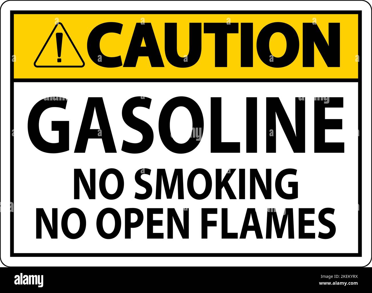 Caution Sign Gasoline ,No Smoking, No Open Flames Stock Vector Image ...