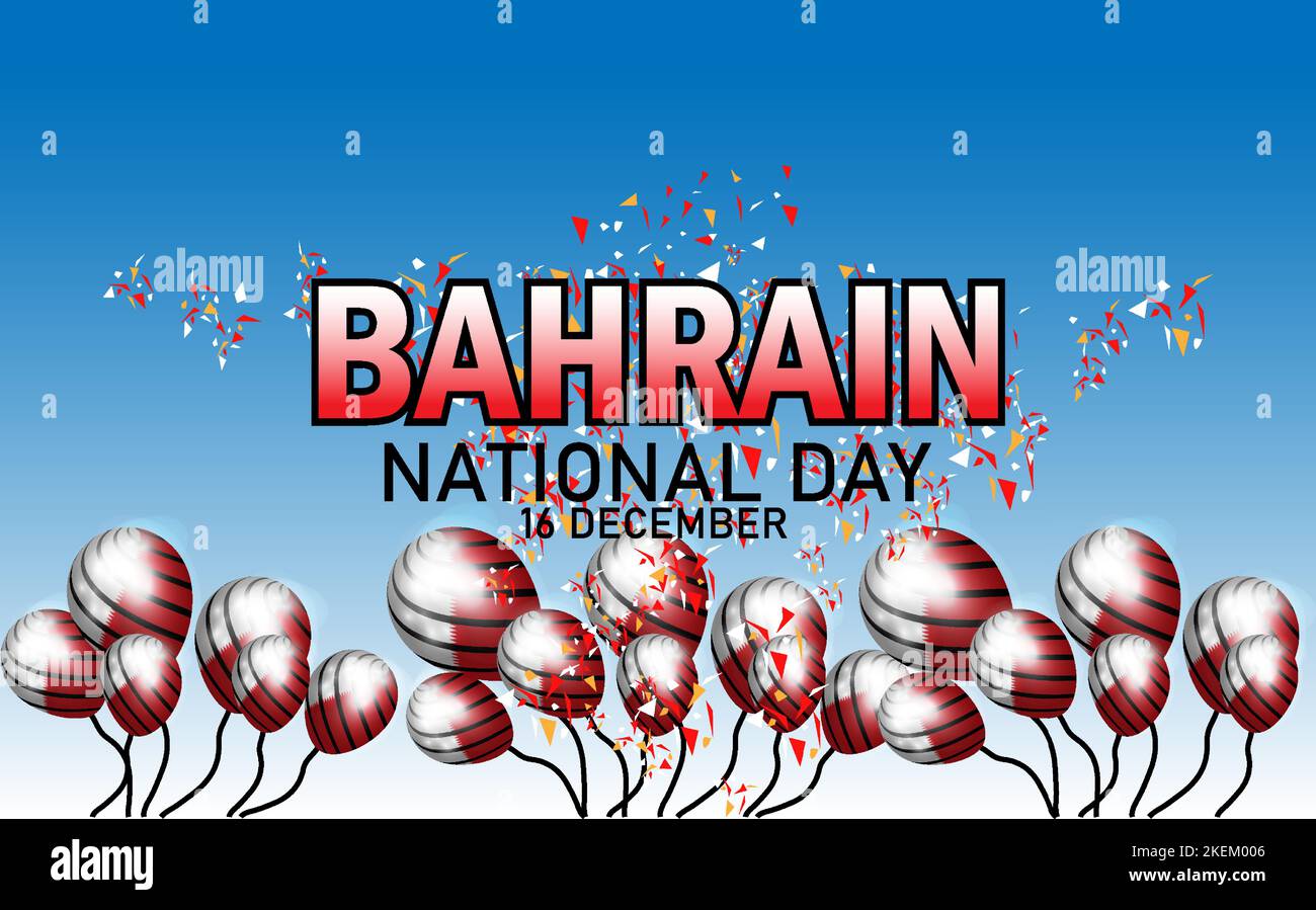 illustration for Bahrain national day celebration. National day vector ...