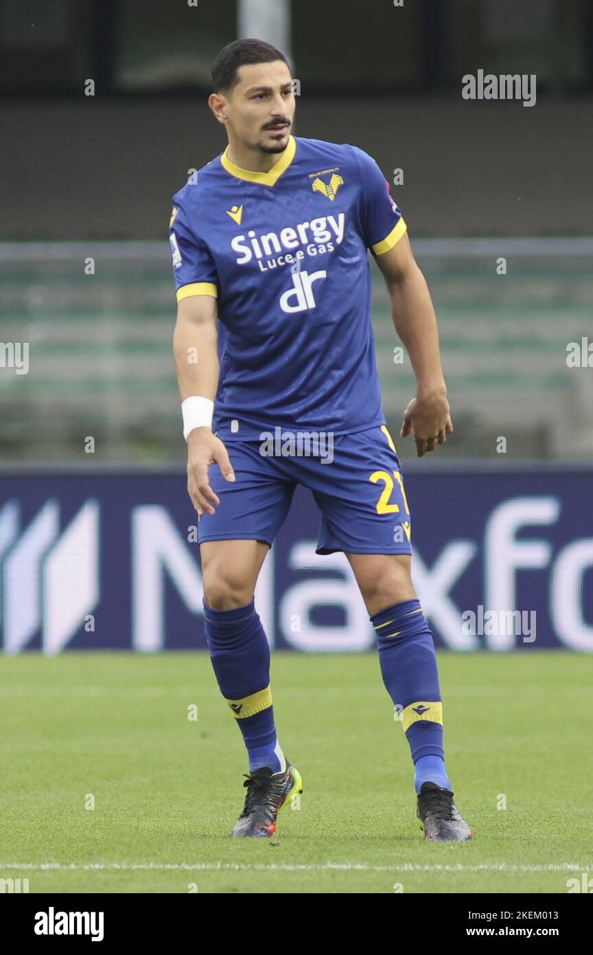Koray gunter of hellas verona gestures hi-res stock photography and ...