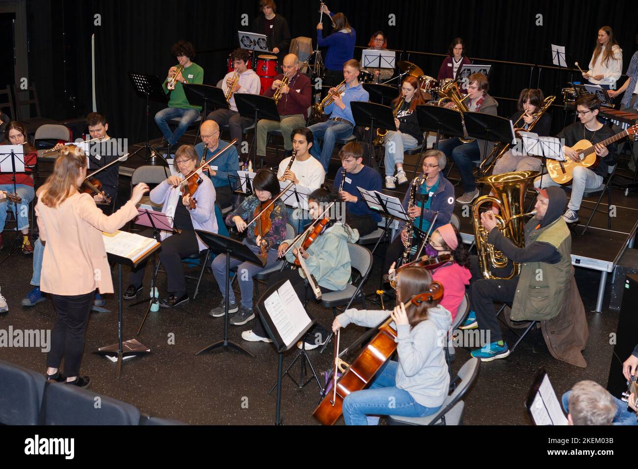 CoMA (Contemporary Music for All) musicians in rehearsal at Brighton ...