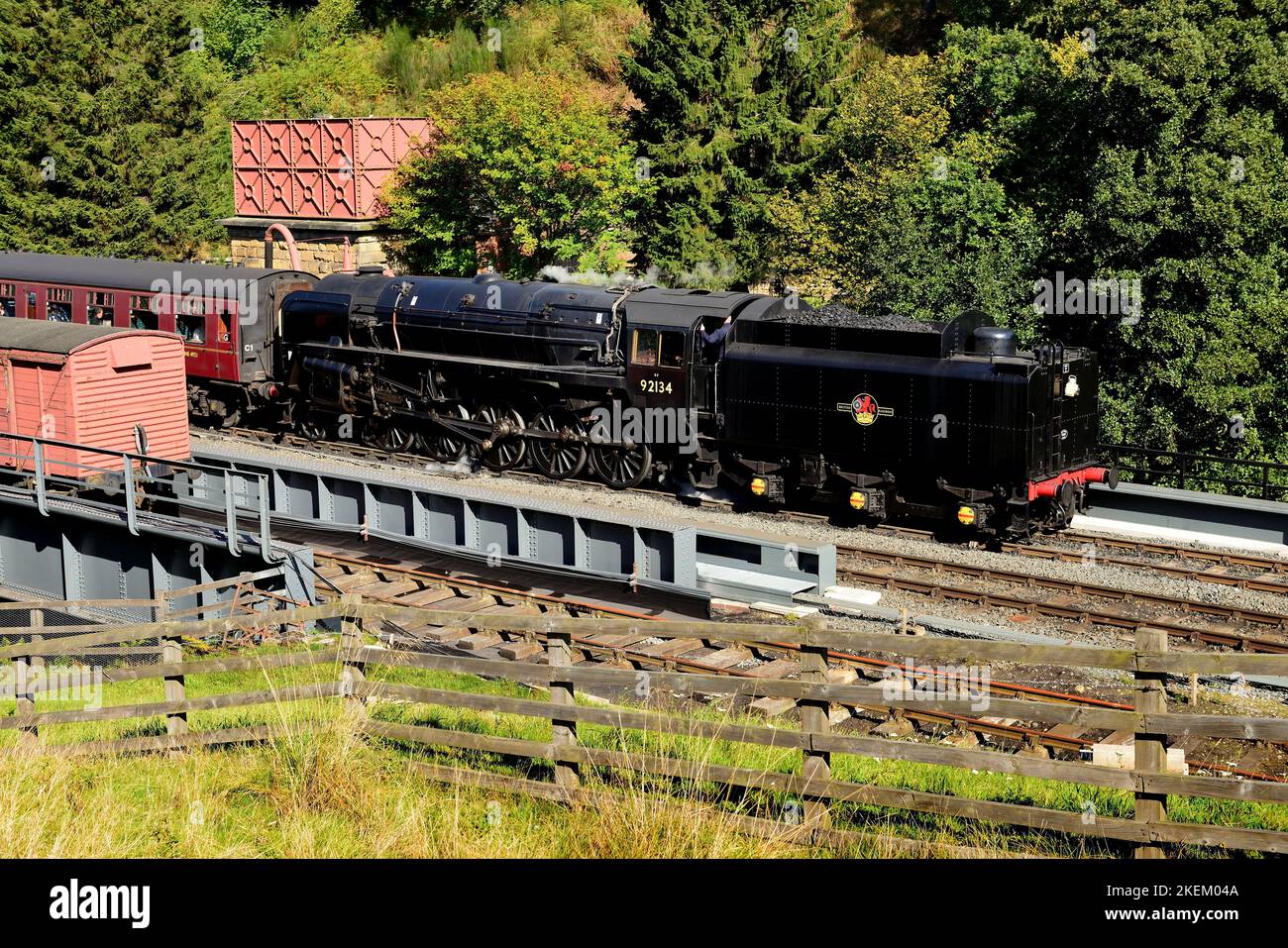 BR Standard class 9F locomotive No 92134 at Goathland station, North ...