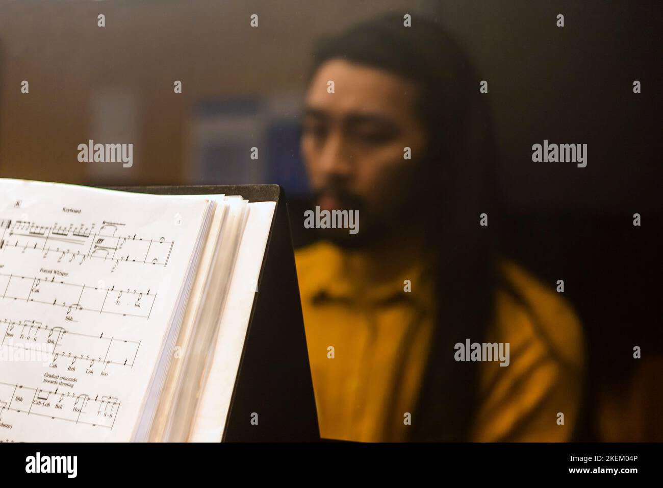 Reflection of the pianist in the polished wood of his instrument: CoMA ...