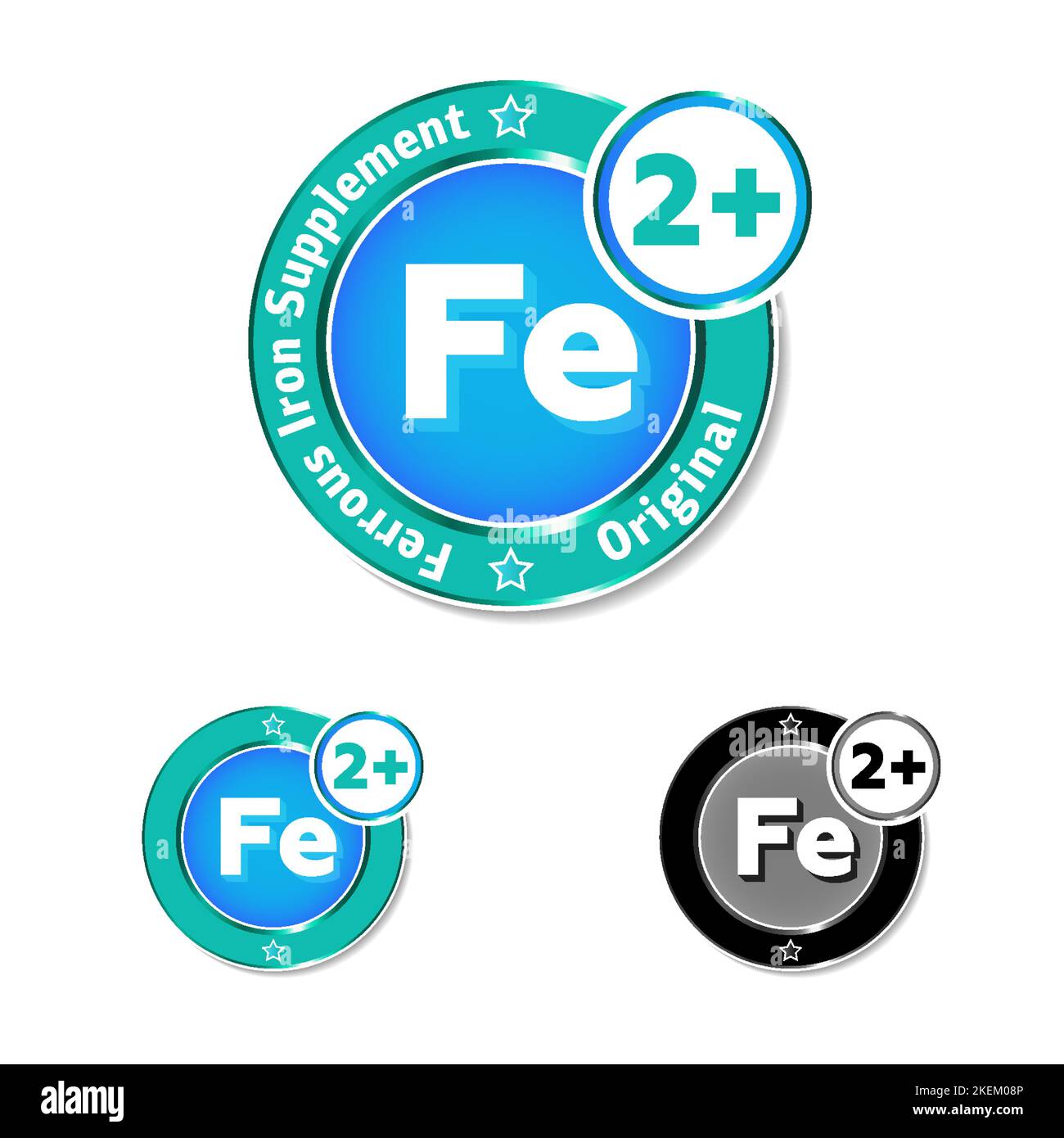 Chemical element with symbol fe Stock Vector Images - Alamy