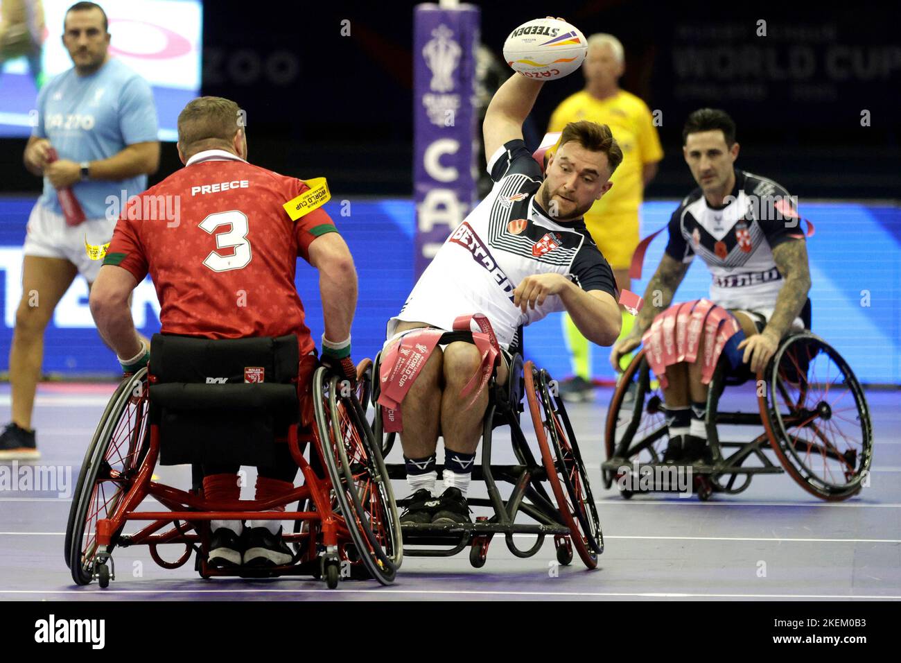 England's Joe Coyd in action during the Wheelchair Rugby League World ...