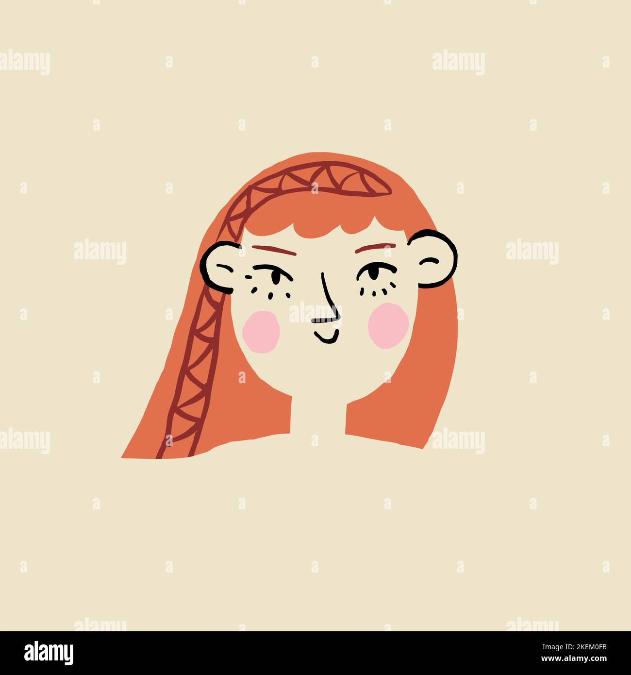 Cute doodle cartoon hand drawn girl illustration ,Cute doodle girl ...