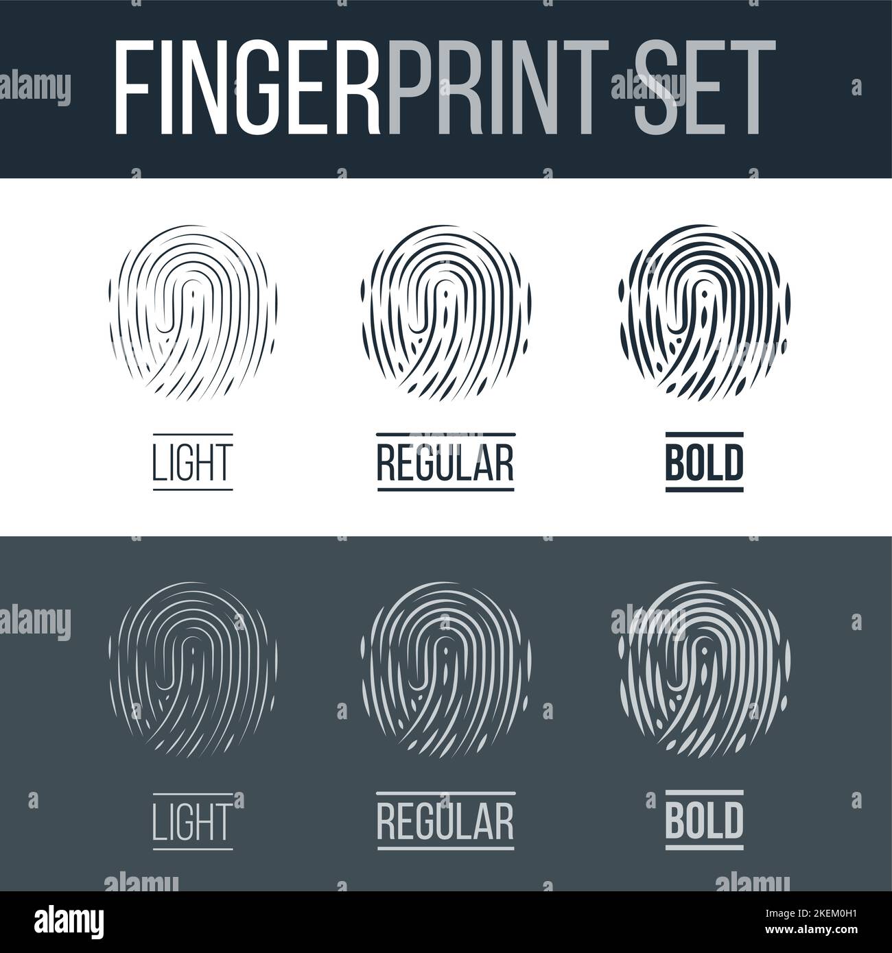Abstract Fingerprints Set Print for Identity Person Identification ...