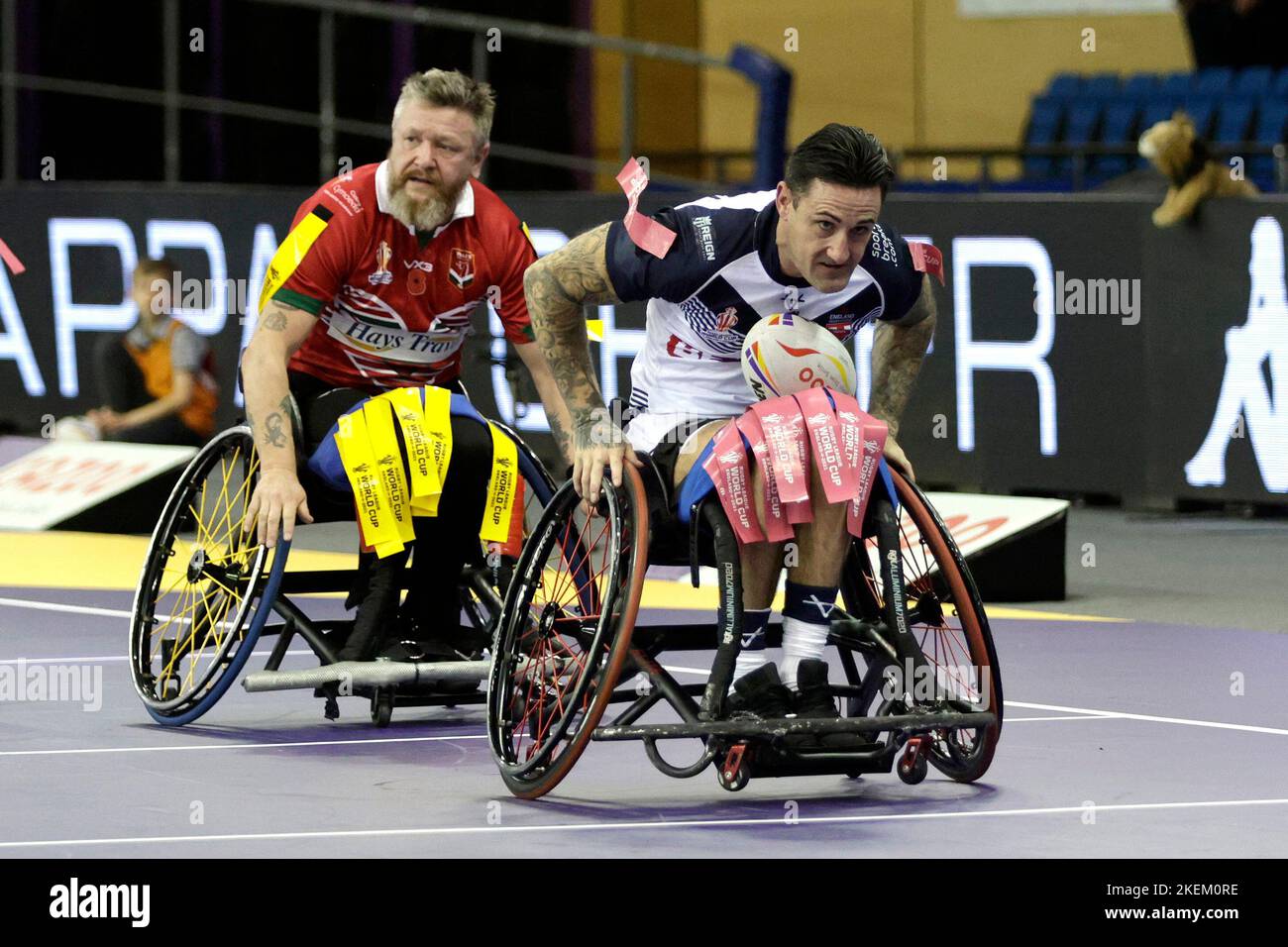 England's Lewis King in action during the Wheelchair Rugby League World ...