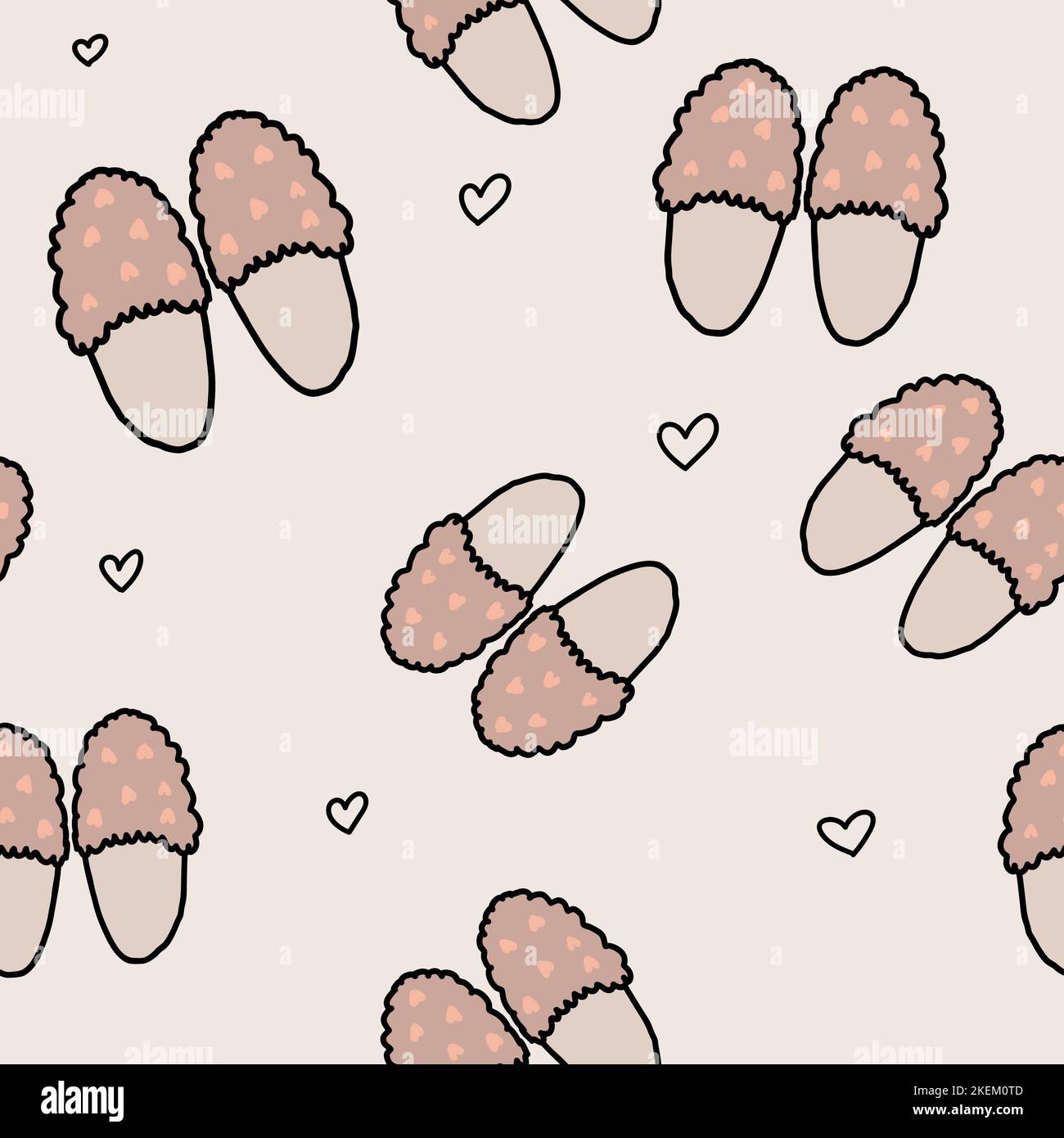 cozy warm house slippers, a seamless pattern Stock Vector Image & Art ...