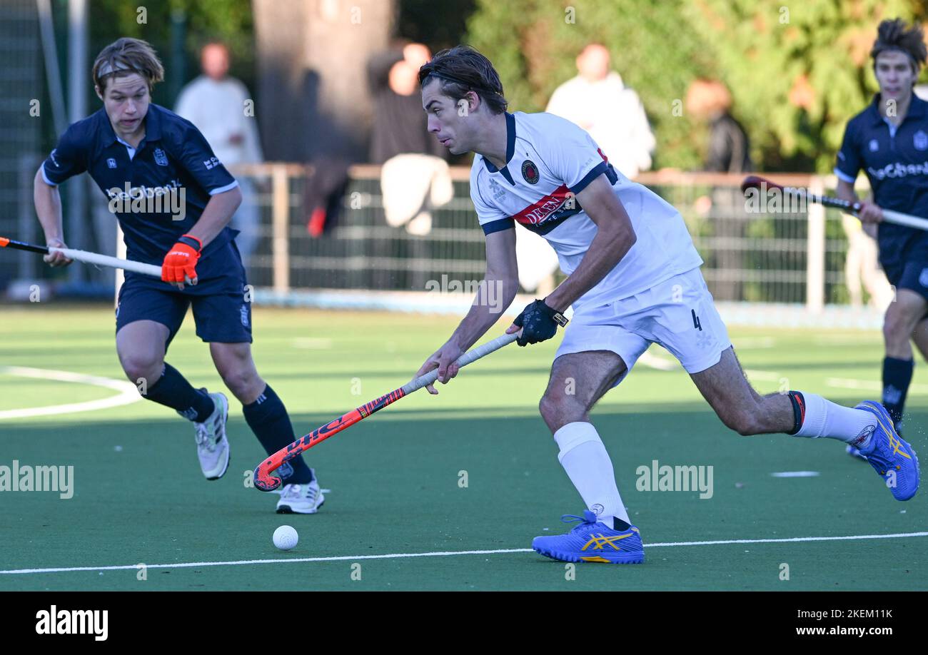 Dragons' Lucas Putters pictured in action during a hockey game between ...