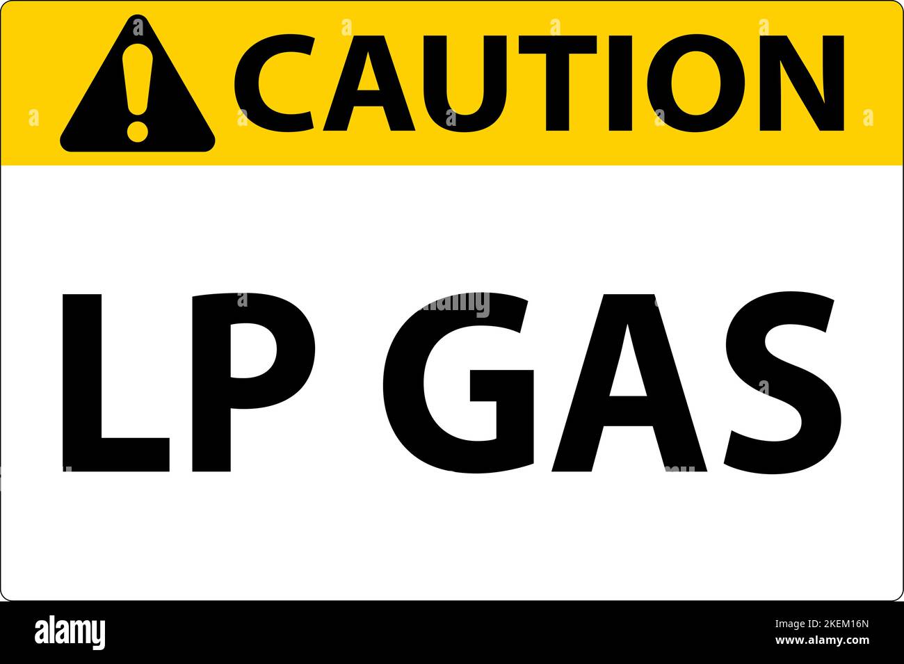 Caution Sign LP Gas On White Background Stock Vector Image & Art - Alamy
