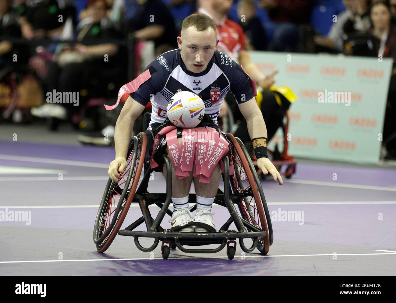 England's Nathan Collins scoring his try during the Wheelchair Rugby ...