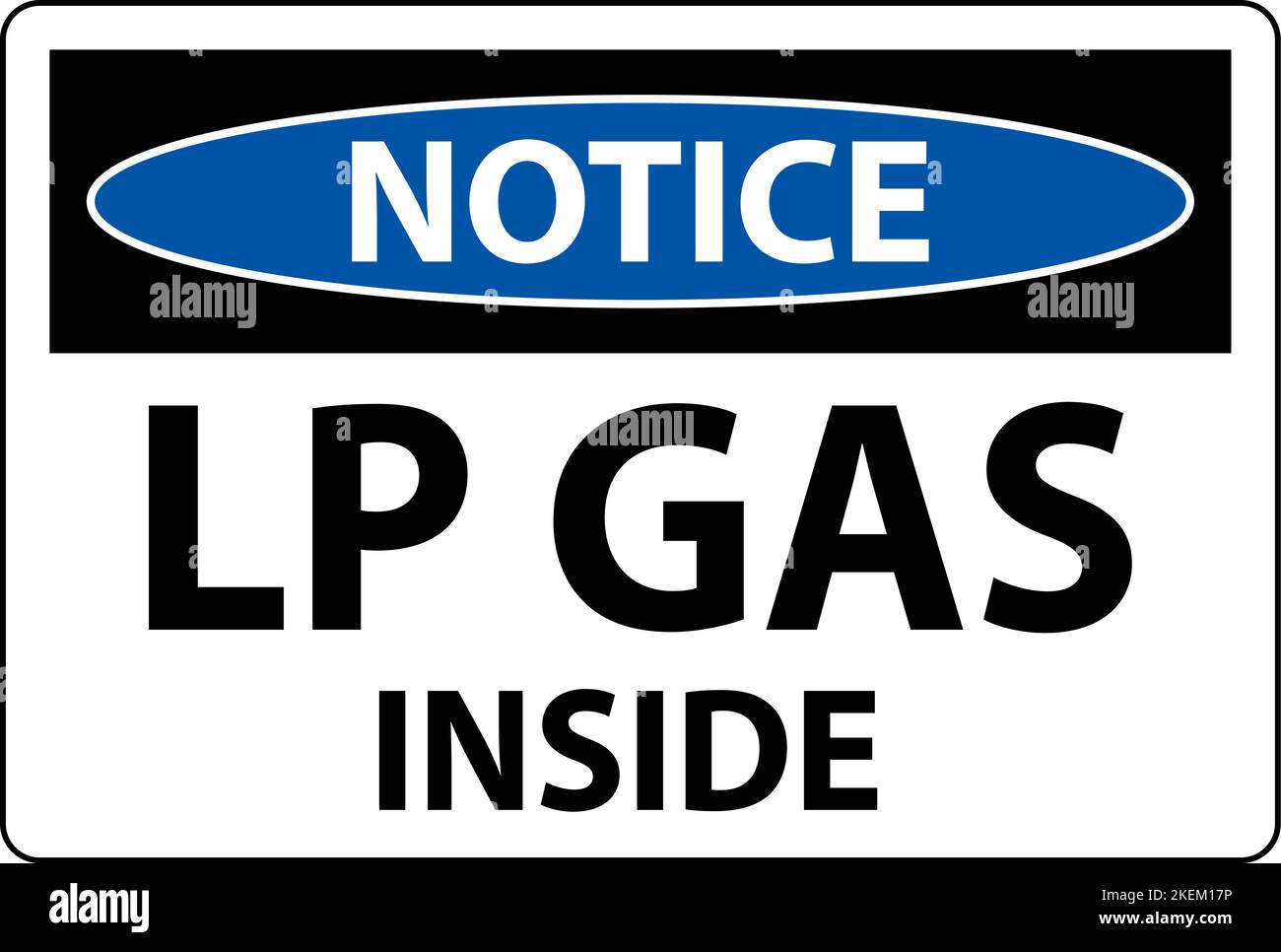 Notice Sign LP Gas Inside On White Background Stock Vector Image & Art ...
