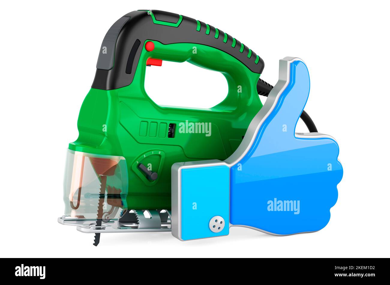 Jigsaw power with like icon, 3D rendering isolated on white background ...