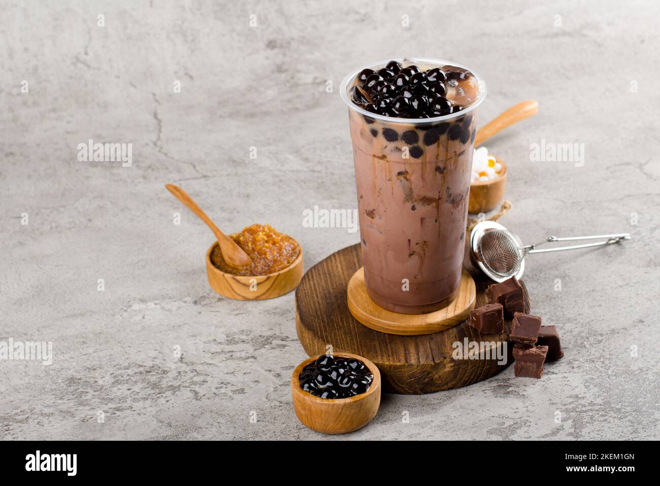Chocolate coffee with boba hi-res stock photography and images - Alamy